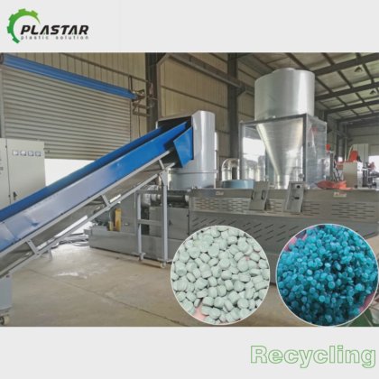PLASTAR Double Stage Cutter Compactor Waste Plastic Recycling ...