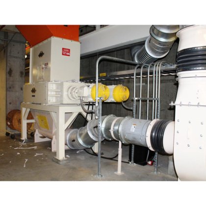 Shred-Tech ST-100 Industrial Shredder in Cambridge, Ontario, Canada