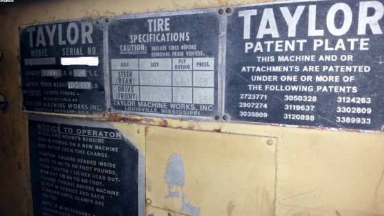 TAYLOR MACHINE WORKS Forklift in Williamston, SC, USA