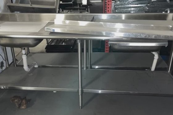 Eagle 96” Stainless Steel Prep Table with Sink in Grand Rapids, MI, USA