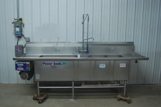 Power Soak Systems 110" Dish Washing Sink with 3 Compartments in Grand ...