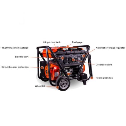 ECHO EG-10000 Generator 10,000-Watt 420cc Electric Start in Schiller ...