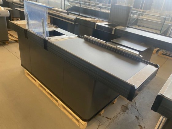 Cash desk, 2.5 m, left belt or right belt, treadmill, narrow tub ...