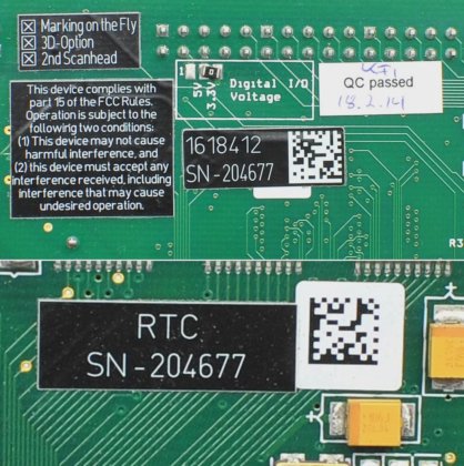 Scanlab RTC5 Control Board with 3D-Option, 2nd Scanhead, Marking on the ...
