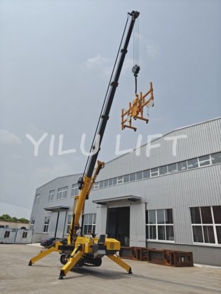 Hot Spider Crane Fly Jib Spider Crane with Man Basket for Construction ...