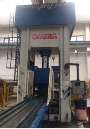 OMERA hydraulic press in Schio, Veneto, Italy