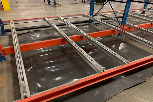 Single Wheel Pallet Flow Rails in East Providence, RI, USA