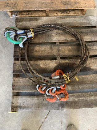 Southeast Rigging Inc. 4-Leg Bridle Wire Rope Sling - 5/8" - 12 ft long ...