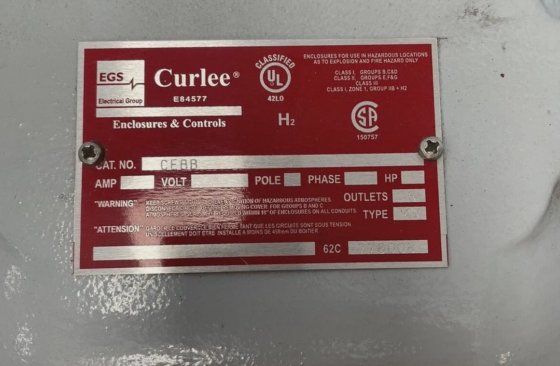 EGS Curlee CEBB Enclosure; 5 outlets; Type 4x in Aiken, SC, USA