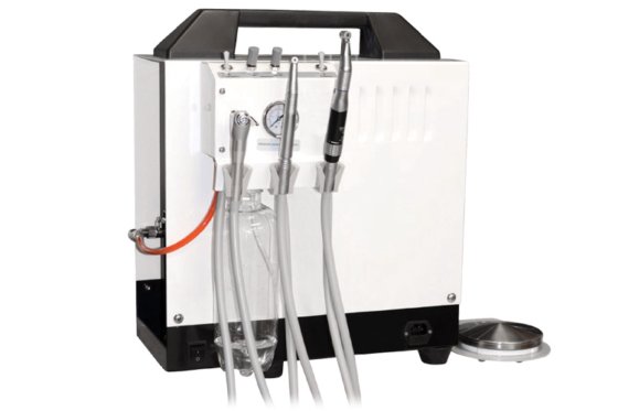 Portable dental unit with indoor pneumatic compressor in Cavaria, Italy