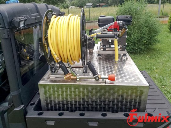 quad ATV forest firefighting in Trento, Italy