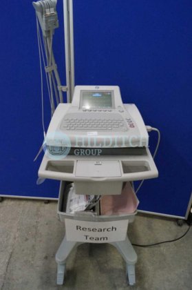 GE MAC 3500 ECG Machine on Trolley with ECG Lead Powers Up in ...