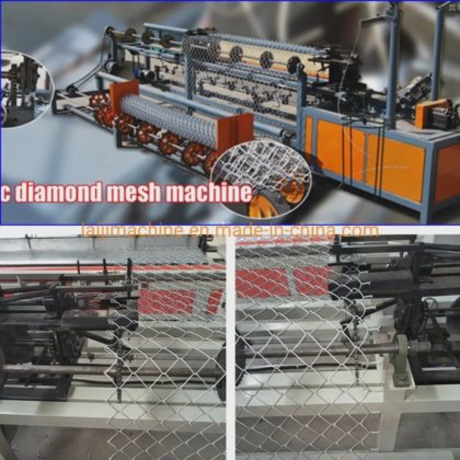 Automatic Single Wire Mesh Diamond Weaving/Chain Link Fence Making ...