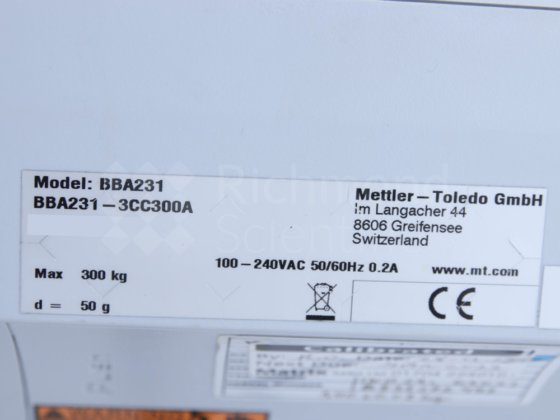 Mettler Toledo BBA231-3CC300A Bench Scale in Chorley, United Kingdom