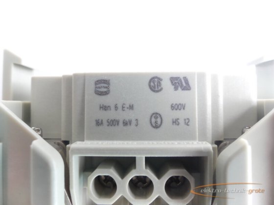 Harting Han 6 E M 16A 500V~ 6kV socket insert + holder in Remscheid ...