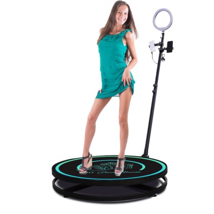 Glass platform 360 glass photo booth automatic photobooth with 360 ...