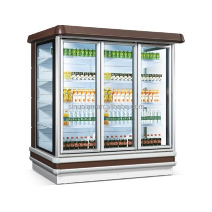 Sinuolan Commercial Display Milk Fridge Multideck Open Chiller Remote ...