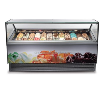 Sinuolan Popular Vertical Ice Cream Display Case Freezer Showcase ...