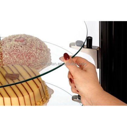 Sinuolan Rotating Shelf Cake Display Fridge Round Cake Display Cooler ...