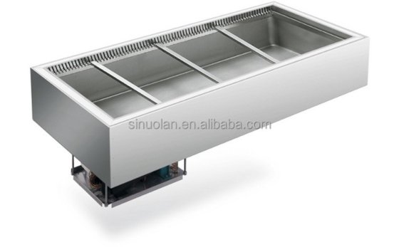 Sinuolan Buffet Wooden Salad Bar Display Fridge Cold Salad Bar Table ...