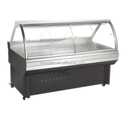 Sinuolan Front Open Curved Glass Deli Case Supermarket Refrigerator ...