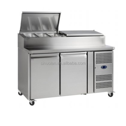 Sinuolan Stainless Steel Refrigerated Pizza Prep Table Salad Bar ...