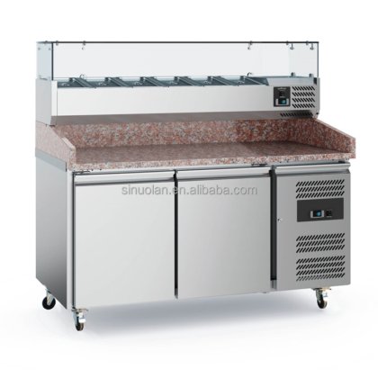 Sinuolan Professional Pizza Making Table Refrigerator Marble Top Pizza ...