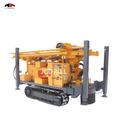400m crawler mounted diesel engine driven borehole drilling rig machine ...