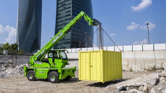 Merlo ROTO40.18S Rotating Telehandler in Pencader, Wales, United Kingdom