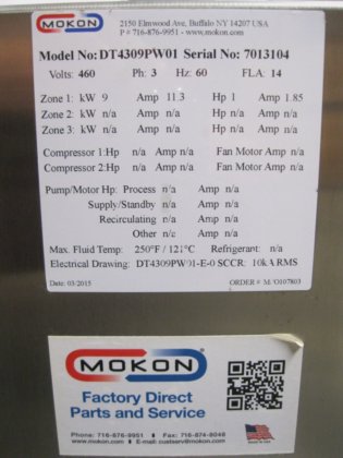 Mokon DT4309PW01 Circulating Water Temperature Control System Z32 in ...