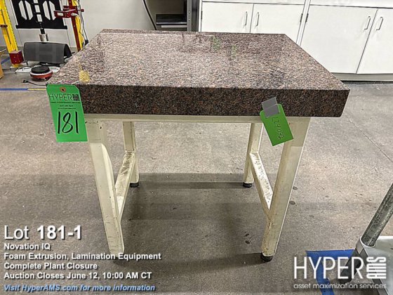 Granite Top Workbench Table with Metal Frame in Lenexa, KS, USA