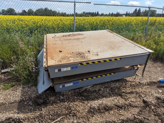 Electric Loading Dock Plate in Ponoka, Alberta, Canada