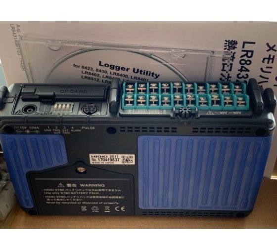 Model No: LR8432 / Memory HiLogger / Maker: HIOKI Co., Ltd. in Seoul ...