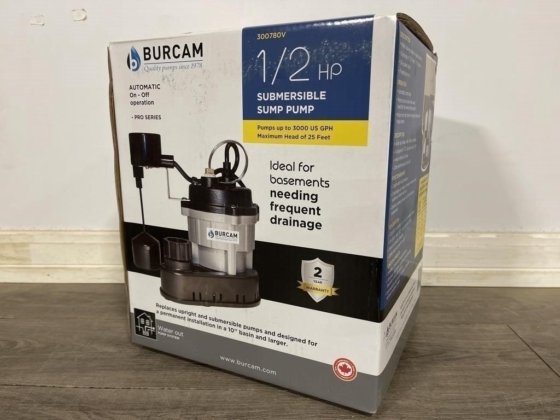 Burcam 1/2HP Submersible Sump Pump in Puslinch, Ontario, Canada