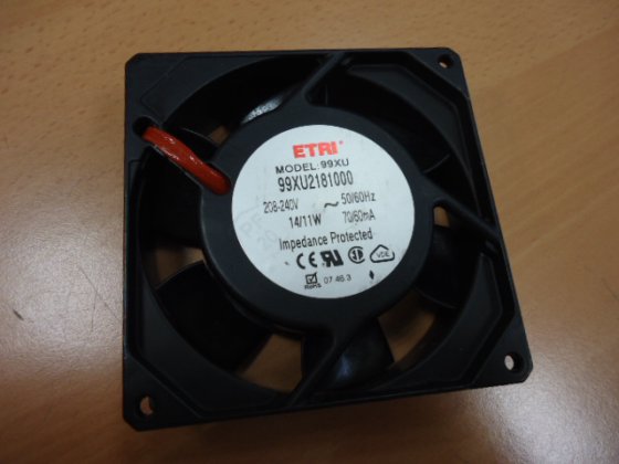 ETRI Electric Fan 90x90mm 208-240V, 14/11W, 50/60 Hz— 1 Box of 1 Piece ...