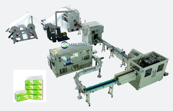 Facial Tissue Converting Machine 7 Lines Fully Automatic High Speed ...
