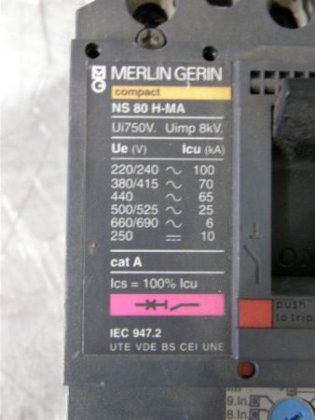 Merlin Gerin NS80H-MA 80 Amps in Sydney, Australia