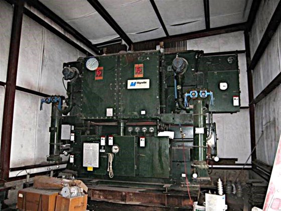36 MVA 13,800 VOLT PRI, 472 VOLT SEC., FERRANTI PACKARD, ELECTRIC ARC ...
