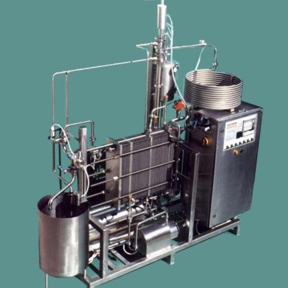 Compact plate pasteurizer (flash pasteurizer) for drinking milk or ...