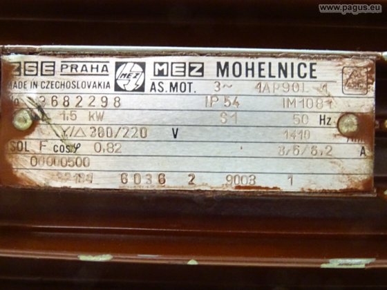 MEZ electric motor with pump frame in Zschepplin, Saxony, Germany