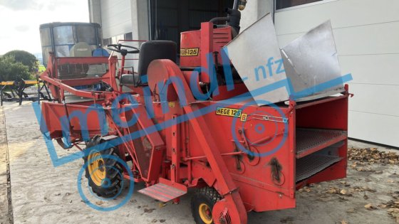 Plot combine harvester in Eferding, Austria