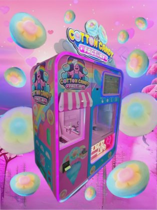 Fully Automated Cotton Candy Maker Robotic Candy Floss Vending Machine Kiosk in Sanford, FL, USA