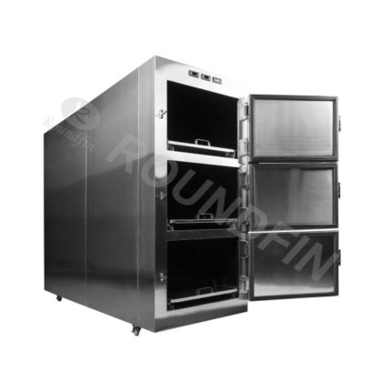 High quality dead body refrigerator body refrigerator coffin 3 bodies ...