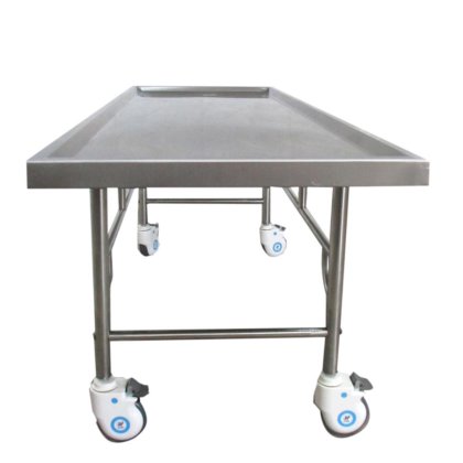 ROUNDFIN Stainless steel cadaver mortuary coffin transport cart trolley ...