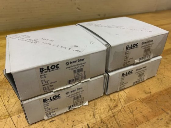 (4) Unused B-LOC Keyless Coupling Series B400, 2-3/8", Bushings Fenner ...