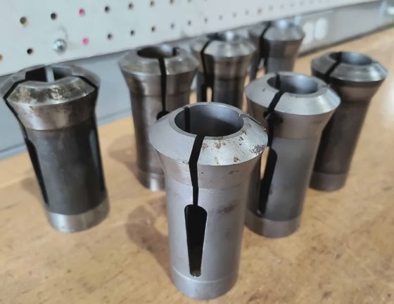 (7) Hardinge 22SC Collets Round & Hex Smooth, Brown & Sharpe Screw ...