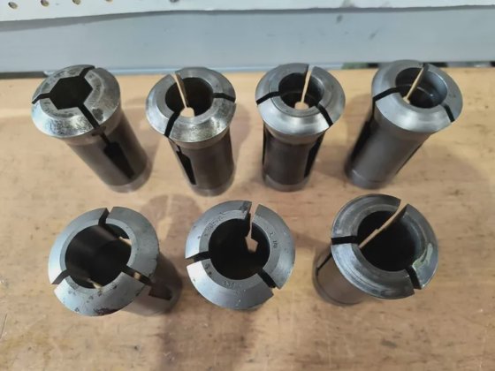 (7) Hardinge 22SC Collets Round & Hex Smooth, Brown & Sharpe Screw ...