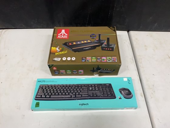 Atari Flashback 8 Gold, & Logitech Wireless Keyboard (P3-S84) in ...