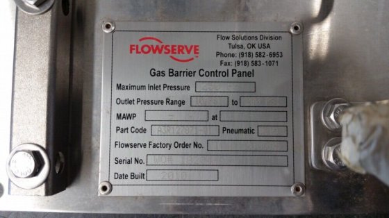 Flowserve Gas Barrier Control Panel, #88306 in Johnson City, TN, USA