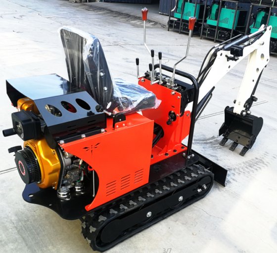 trench digger machine walk behind mini excavator small tree digging ...